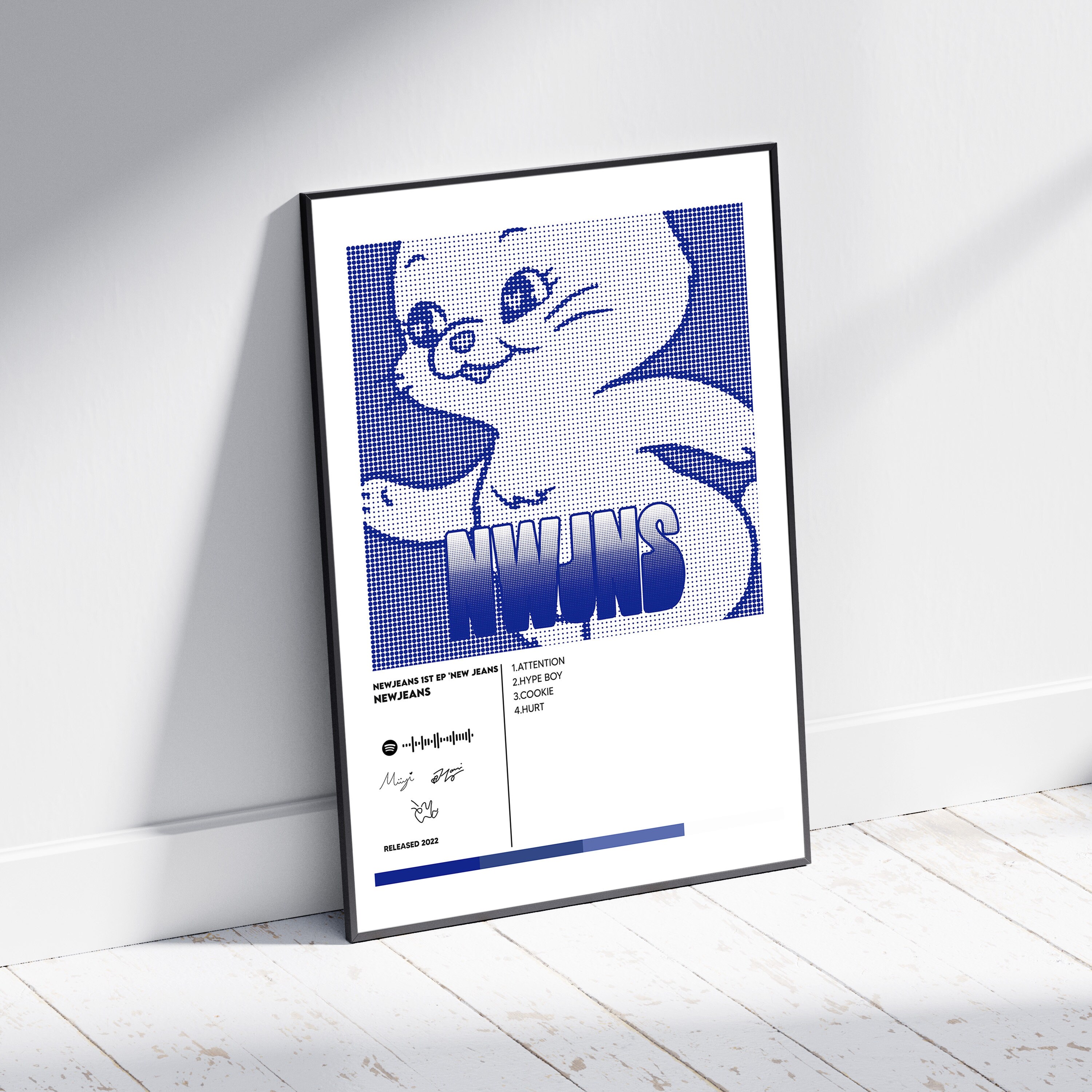 Newjeans Newjeans 1st Ep 'new Jeans Album Cover Print Poster Minimalist ...