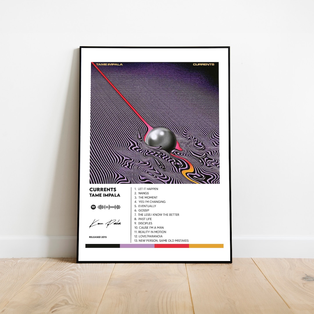 Tame Impala Currents Album Cover Print Poster Minimalist Album Cover ...