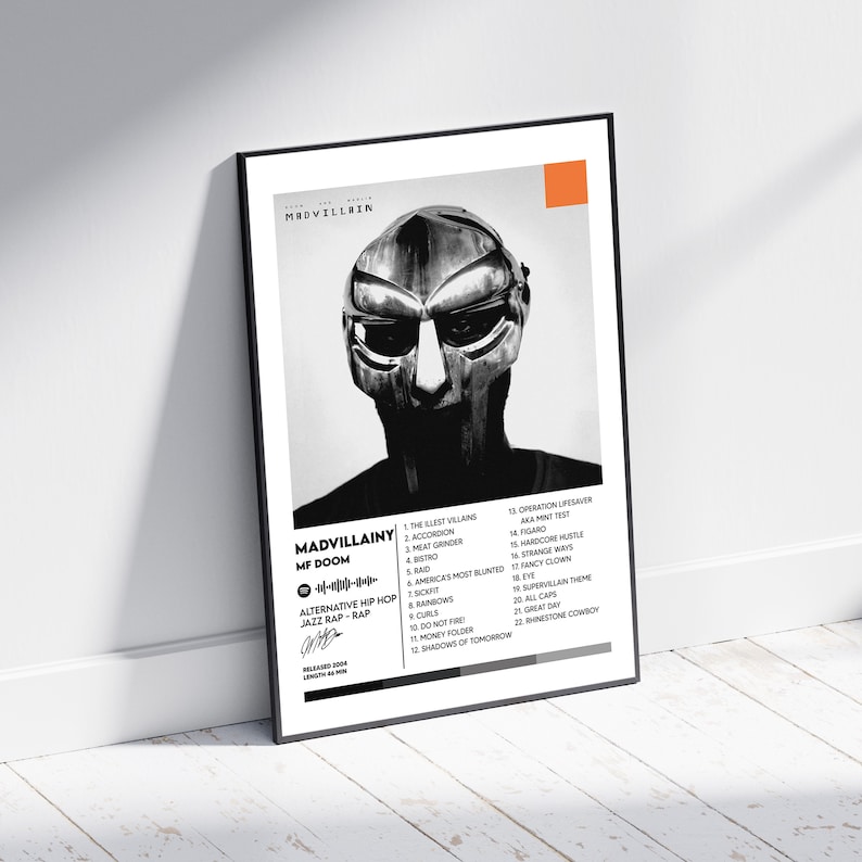 Mf Doom Madvillainy Album Cover Print Poster Minimalist Album Cover Poster, Album Prints ...