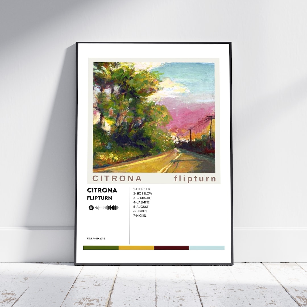 Flipturn Citrona Album Cover Print Poster Minimalist Album Cover Poster ...