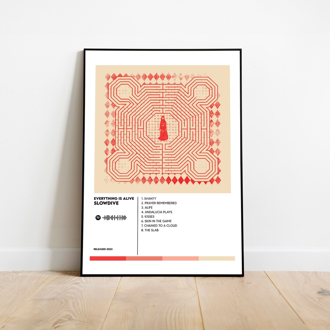 Slowdive Everything is Alive Album Cover Print Poster Minimalist Album ...