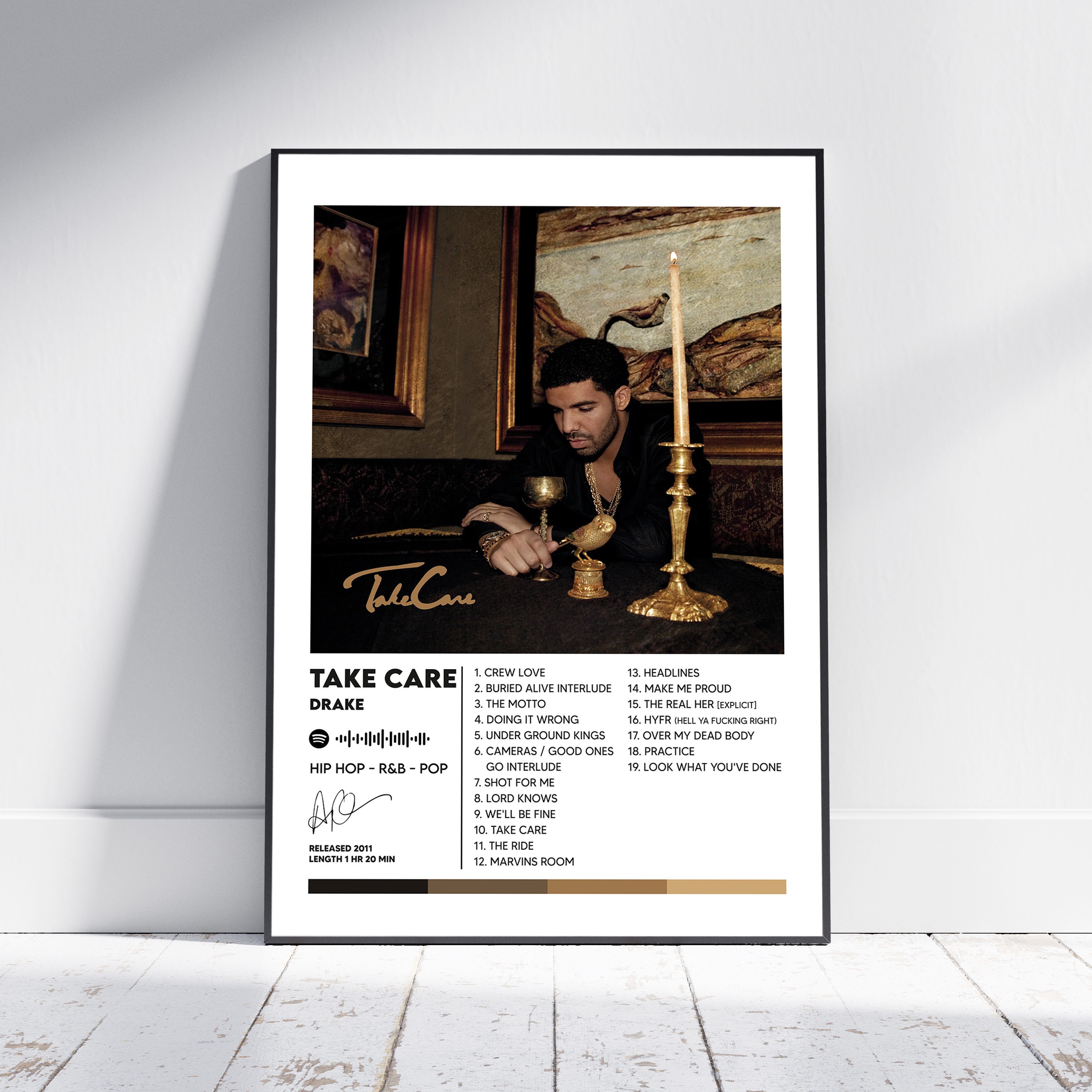 Drake Take Care Album Cover Print Poster Minimalist Album Cover Poster ...