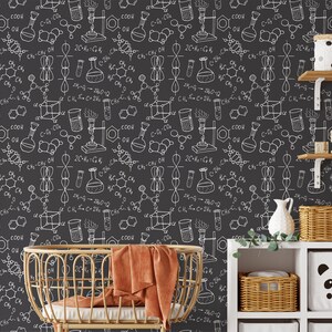 Chemistry Notes Peel & Stick Wallpaper, Science Lab Wall Mural ...