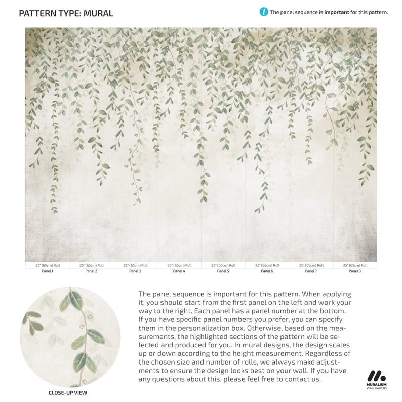 Romantic Hanging Vines Illustration Wallpaper, Soft Backdrop With ...