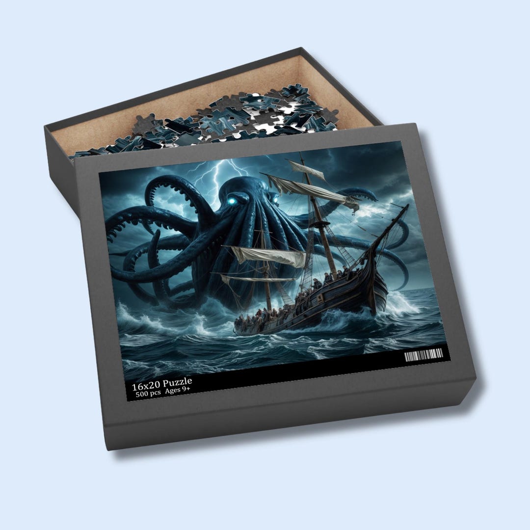 Puzzle, Kraken Sea Monster Puzzle, Fantasy Jigsaw Puzzle, Mythology ...