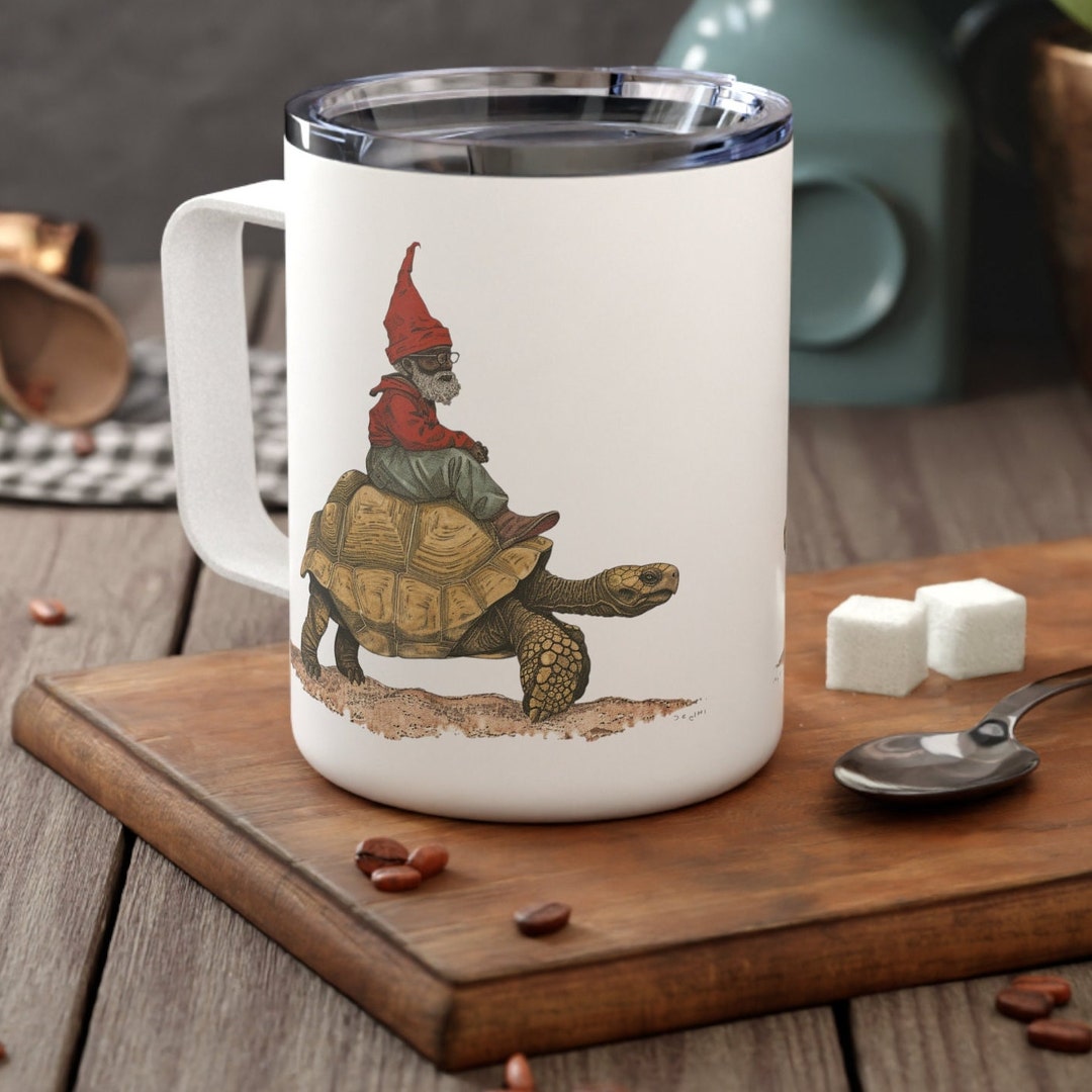 Zen Garden Gnome 10oz Insulated Coffee Mug, Gift for Gardeners, Gift ...