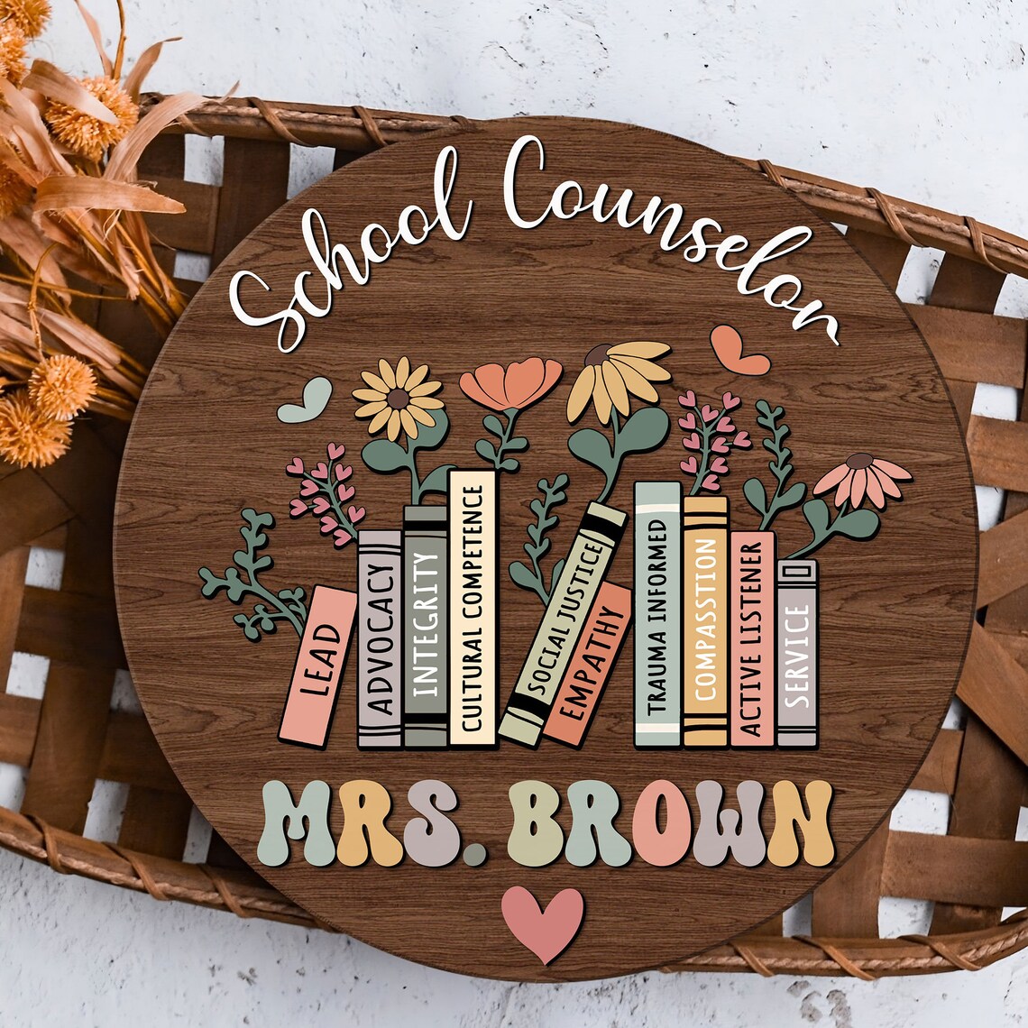 3D School Counselor Office Sign, Personalized School Psychologist Gift ...