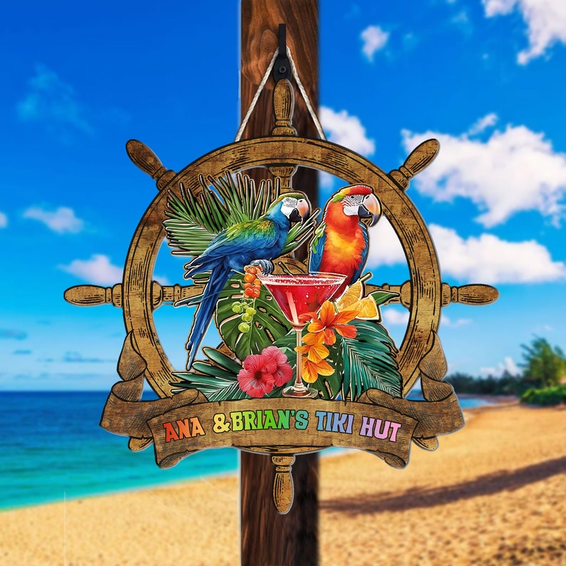 Personalized Tiki Bar Wood Sign Tiki Bar Tiki Hut Tiki Lounge Outdoor ...