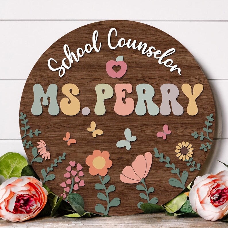 3D School Counselor Office Sign; Personalized Psychologist Gift ...