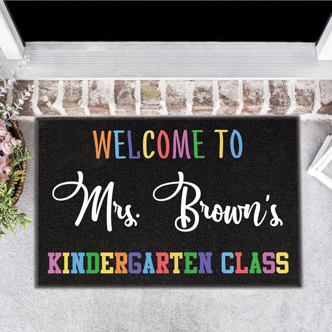 Personalized Teacher Name Rug, Custom Composition Notebook Doormat ...