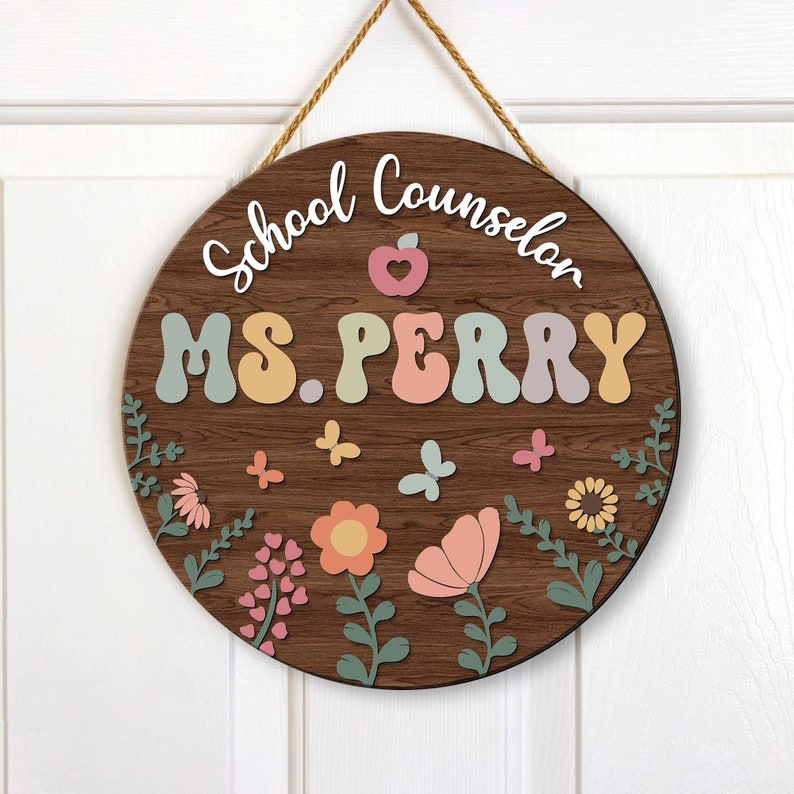 3D School Counselor Office Sign; Personalized Psychologist Gift ...
