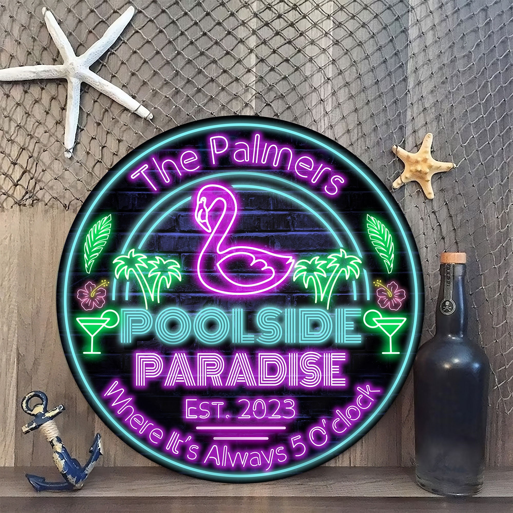 Personalized Pool Sign, Backyard Pool Decor, Personalized Pool & Patio ...