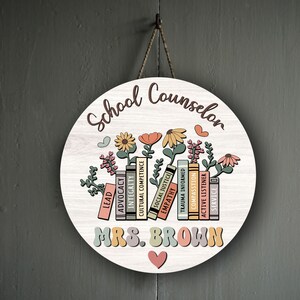 3D School Counselor Office Sign, Personalized School Psychologist Gift ...