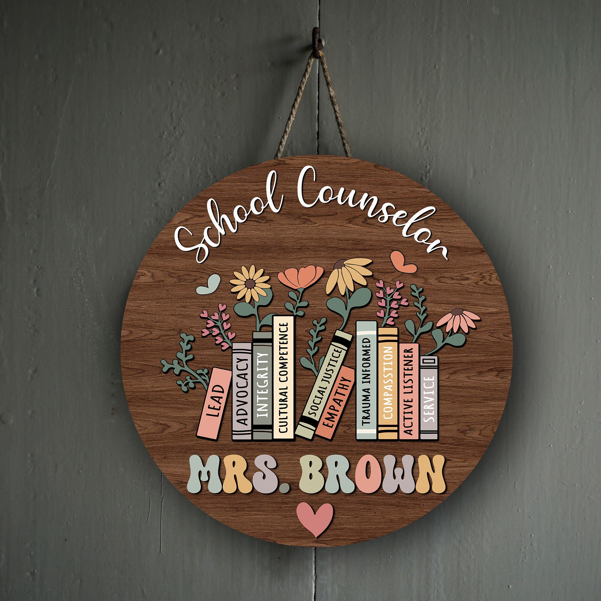 3D School Counselor Office Sign, Personalized School Psychologist Gift ...