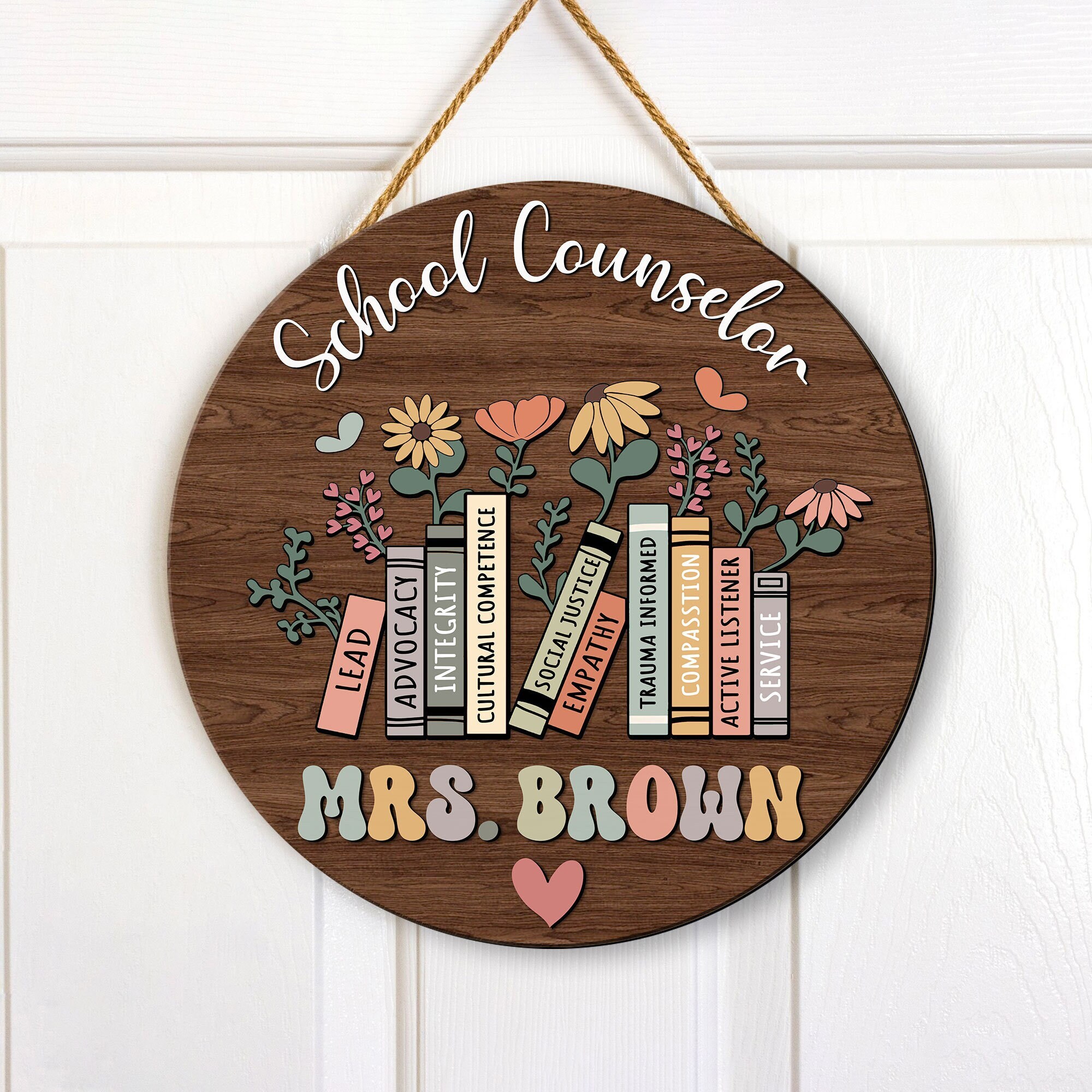 3D School Counselor Office Sign, Personalized School Psychologist Gift ...