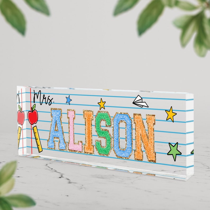 Custom Teacher Desk Sign, Back to School Gift for Teachers ...