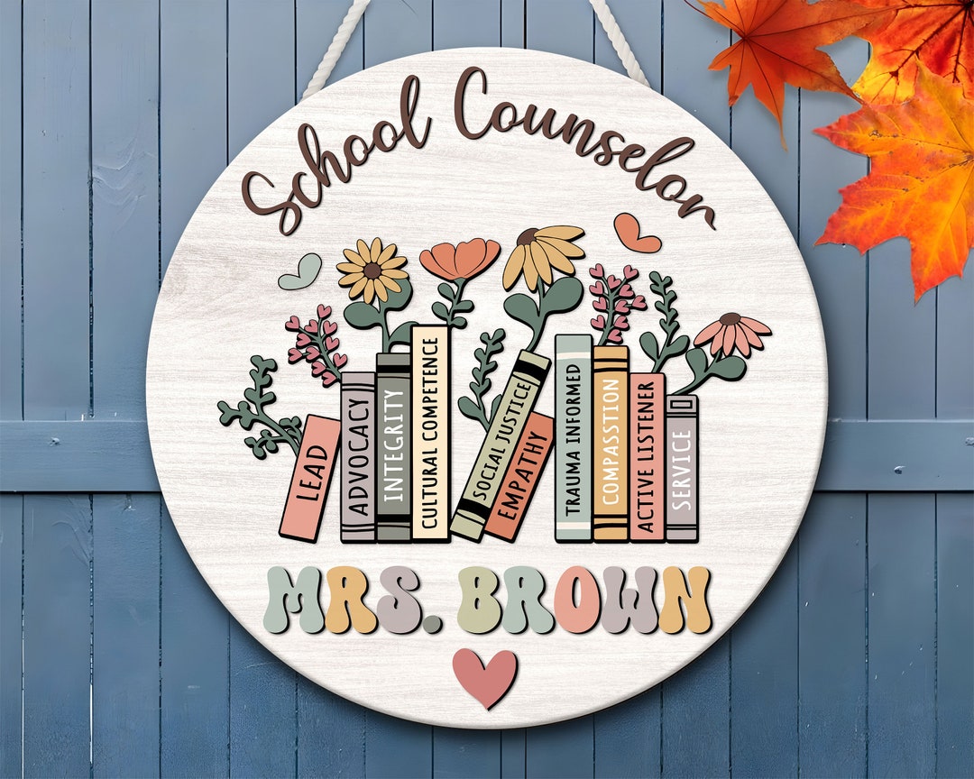 3D School Counselor Office Sign, Personalized School Psychologist Gift ...