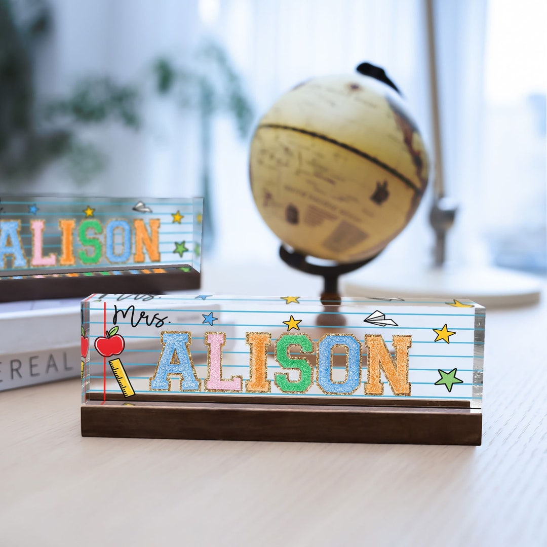 Custom Teacher Desk Sign, Back to School Gift for Teachers ...