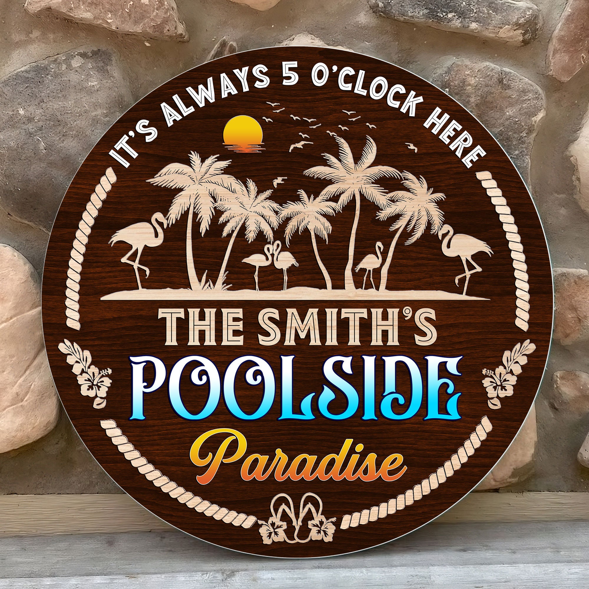 Personalized Pool Sign, Backyard Pool Decor, Personalized Pool & Patio ...