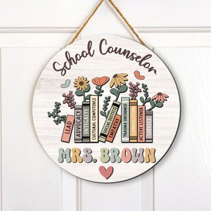 3D School Counselor Office Sign, Personalized School Psychologist Gift ...