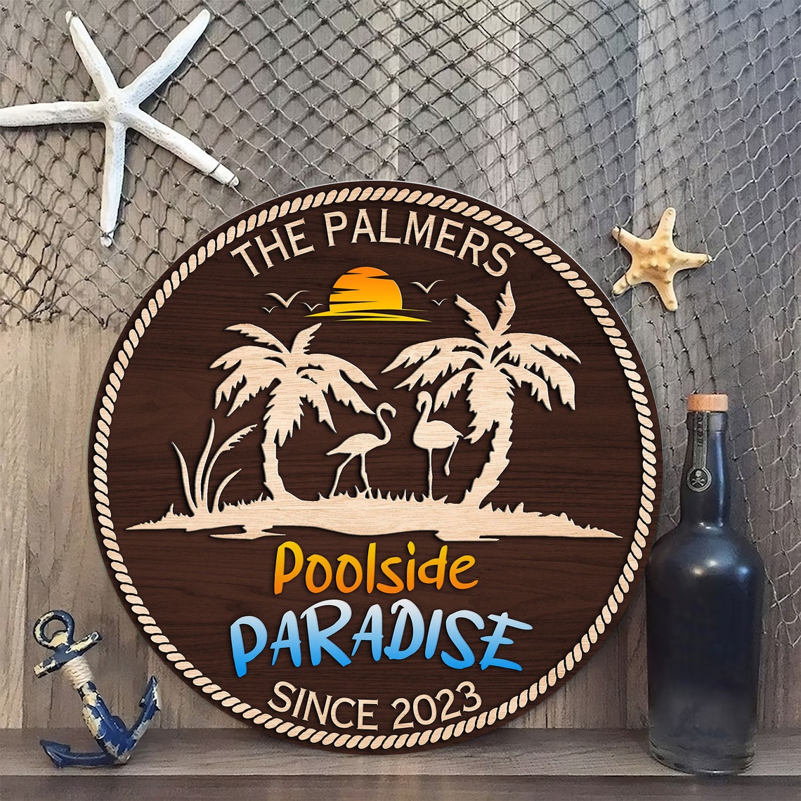 Custom Pool Sign, Backyard Pool Decor, Personalized Pool & Patio Sign ...