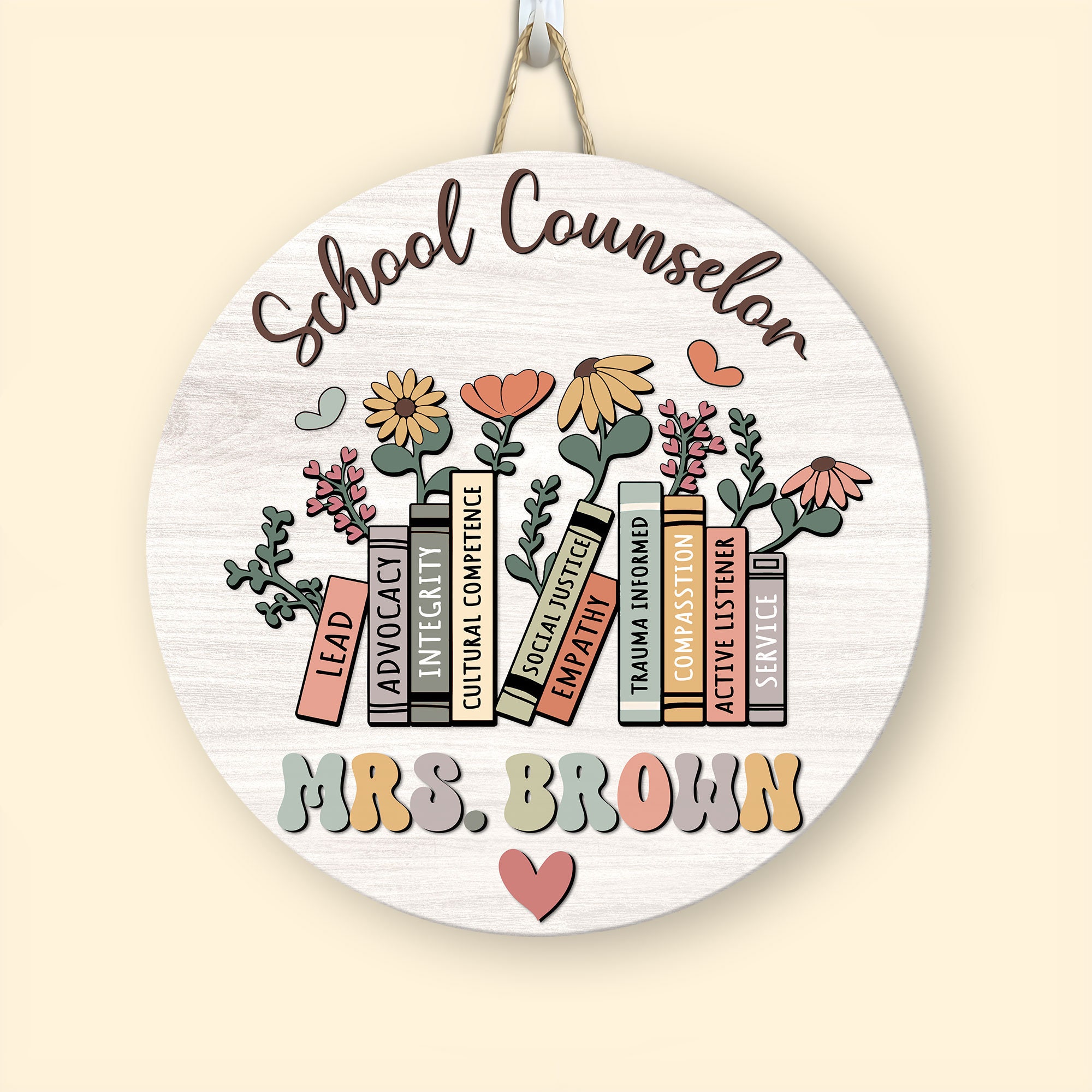 3D School Counselor Office Sign, Personalized School Psychologist Gift ...