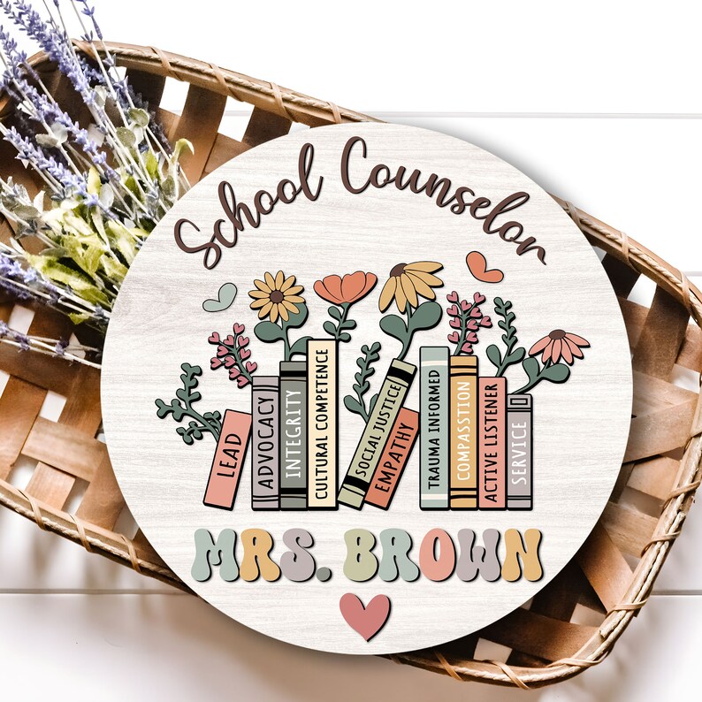 3D School Counselor Office Sign, Personalized School Psychologist Gift ...