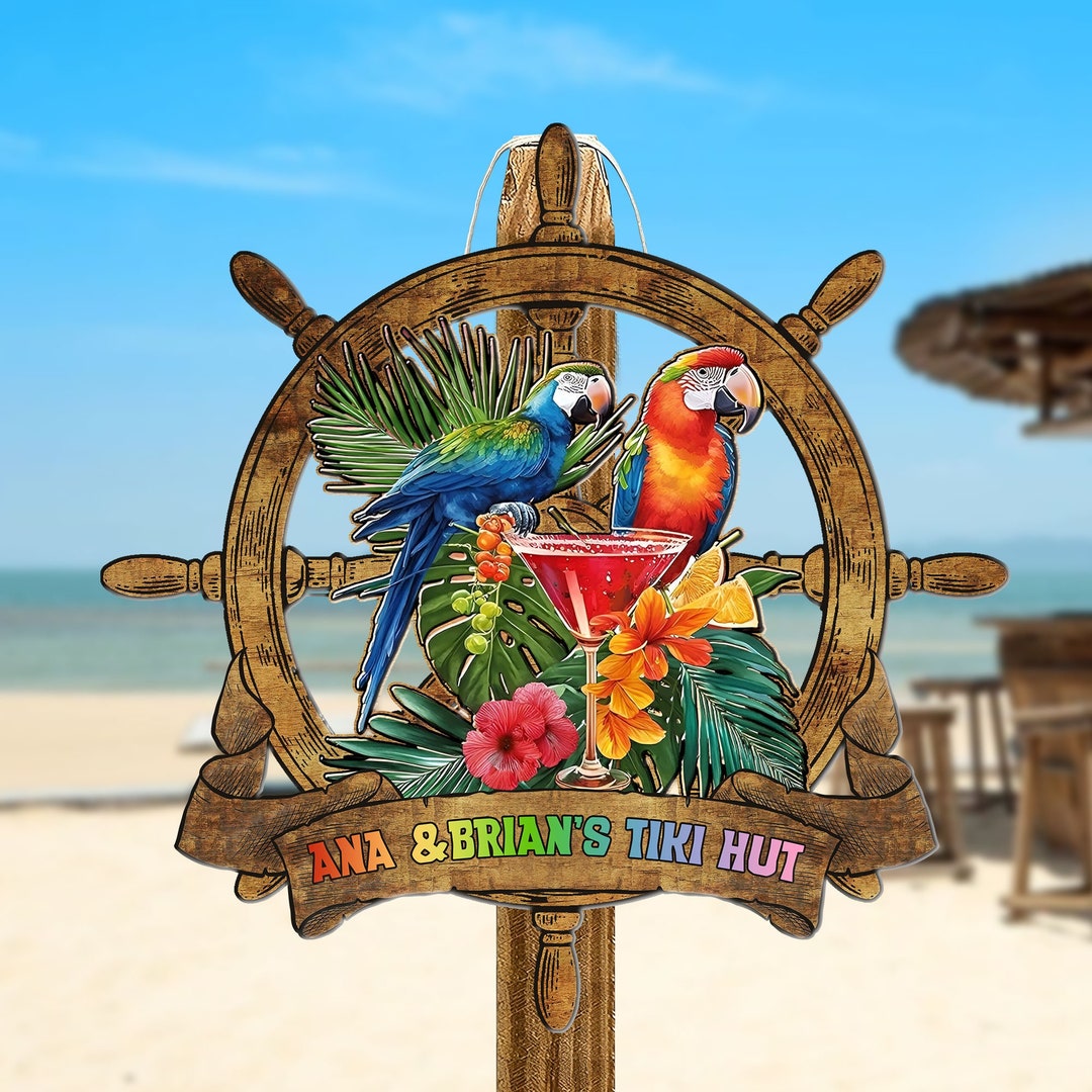 Personalized Tiki Bar Wood Sign Tiki Bar Tiki Hut Tiki Lounge Outdoor ...