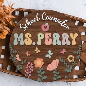 3D School Counselor Office Sign; Personalized Psychologist Gift ...