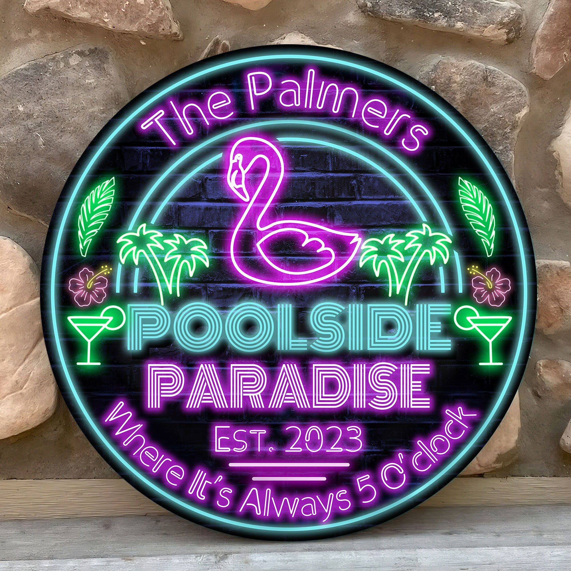 Personalized Pool Sign, Backyard Pool Decor, Personalized Pool & Patio ...