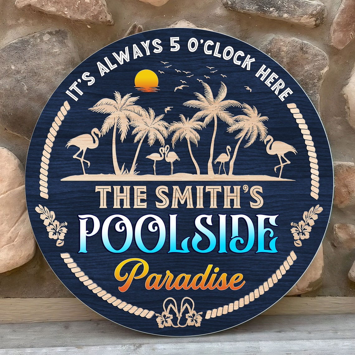 Personalized Pool Sign, Backyard Pool Decor, Personalized Pool & Patio ...