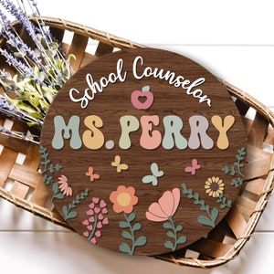 3D School Counselor Office Sign; Personalized Psychologist Gift ...