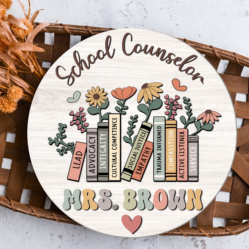 3D School Counselor Office Sign, Personalized School Psychologist Gift ...