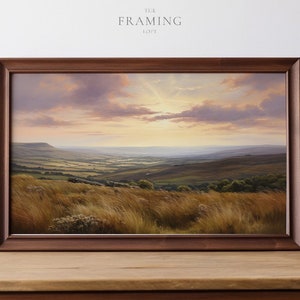 Dramatic Hills Printable English Nature Art Scene Vintage Oil Painting ...
