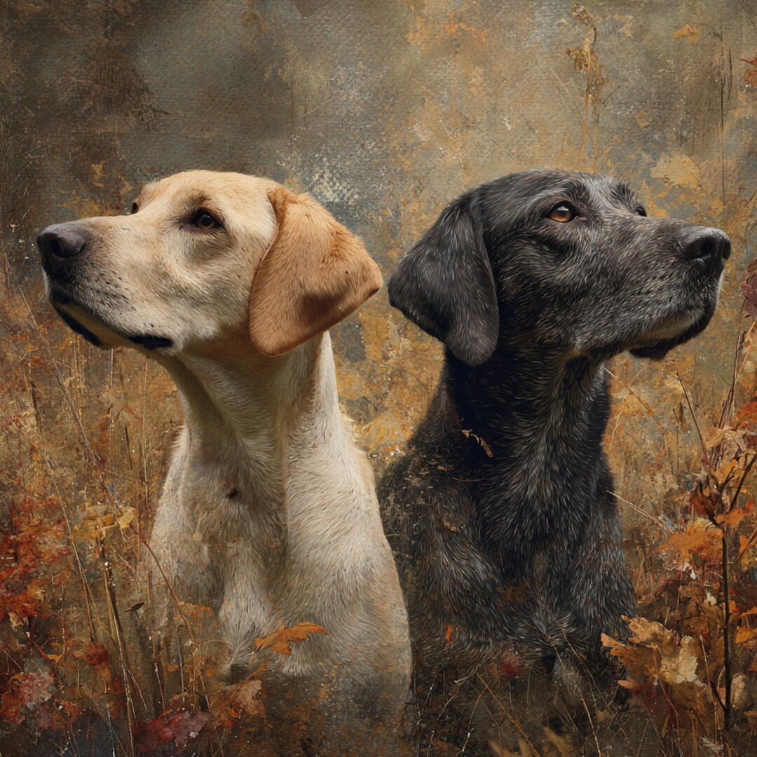 Gun Dogs Printable Wall Art, Vintage Country Animal Portrait, Instant ...