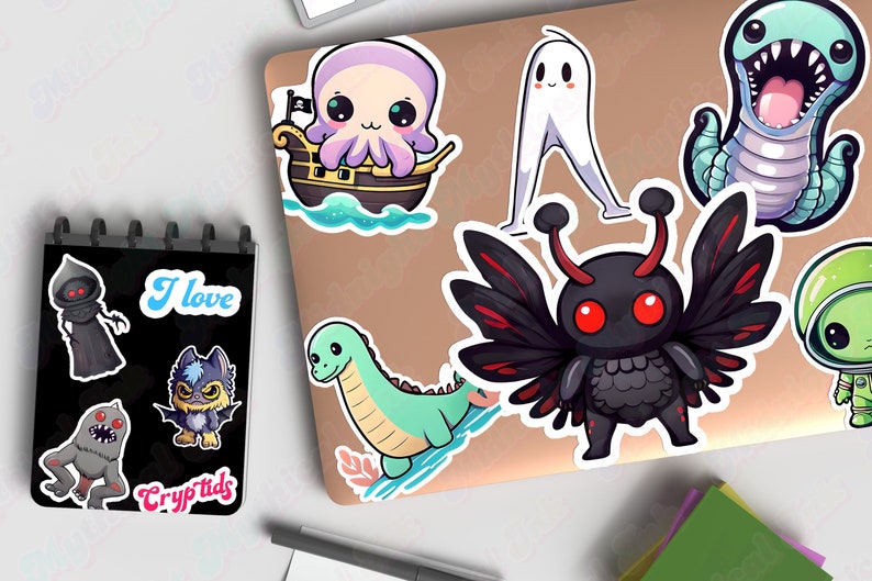 Pink Cthulhu Loves Coffee Sticker Cryptids & Mythical Creatures High ...