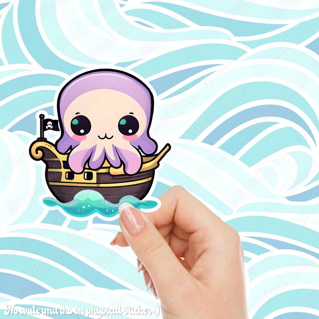 Kawaii Baby Kraken Sticker Cryptids & Mythical Creatures High Quality ...