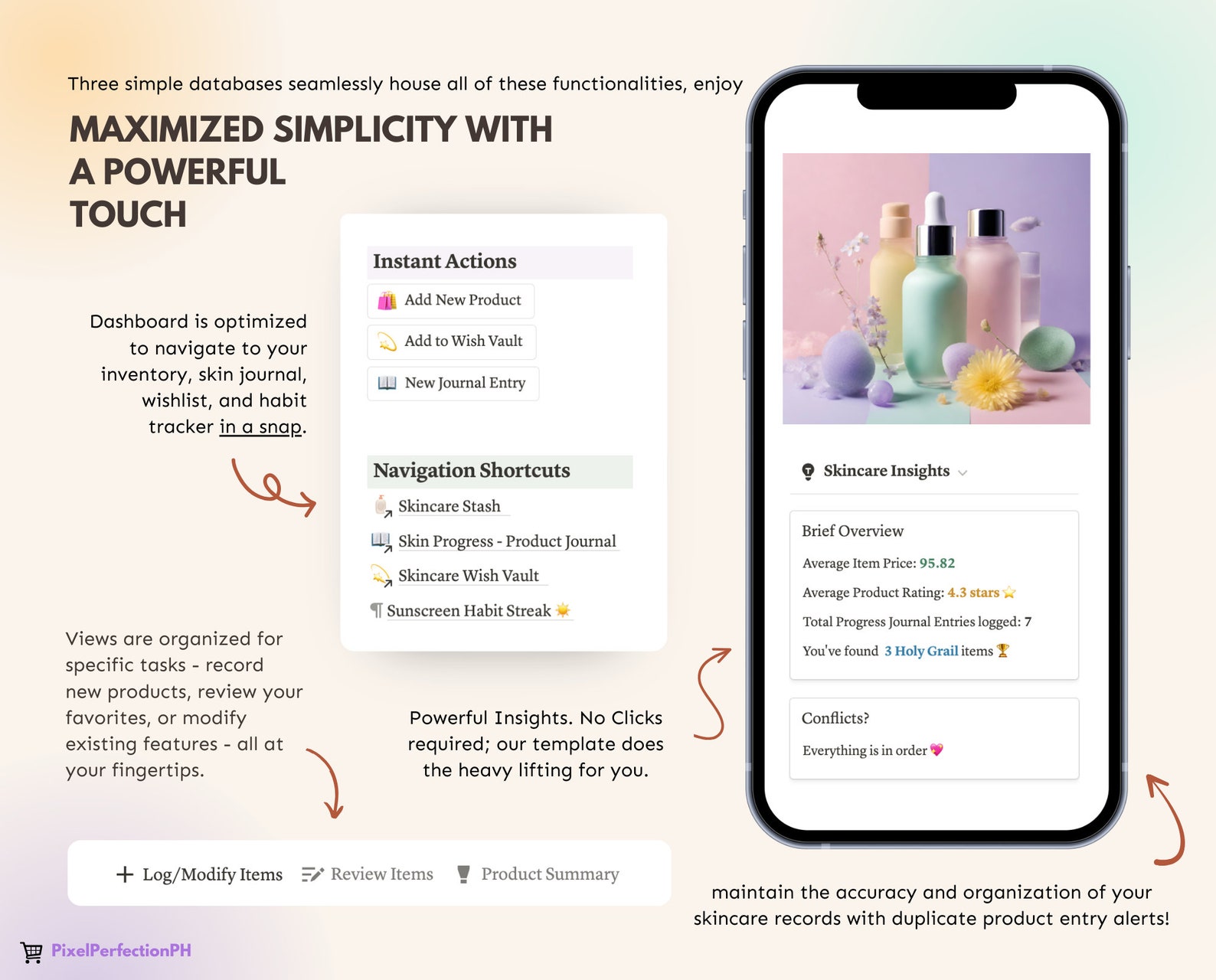 Notion Skincare Tracker Skincare Planner Skincare Template Skincare