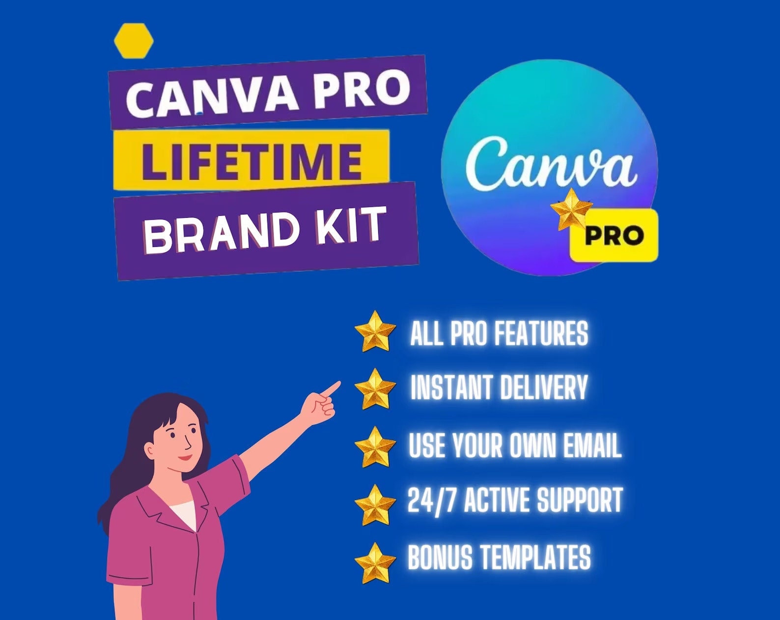 Canva Pro Upgrade Full Features for Lifetime in Your Email Unlimited ...
