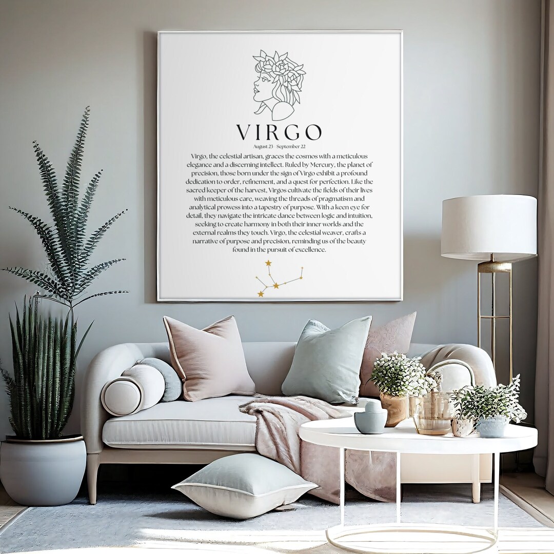 Virgo Poster, Zodiac Poster, Instant Download, Virgo Quotes, Zodiac ...