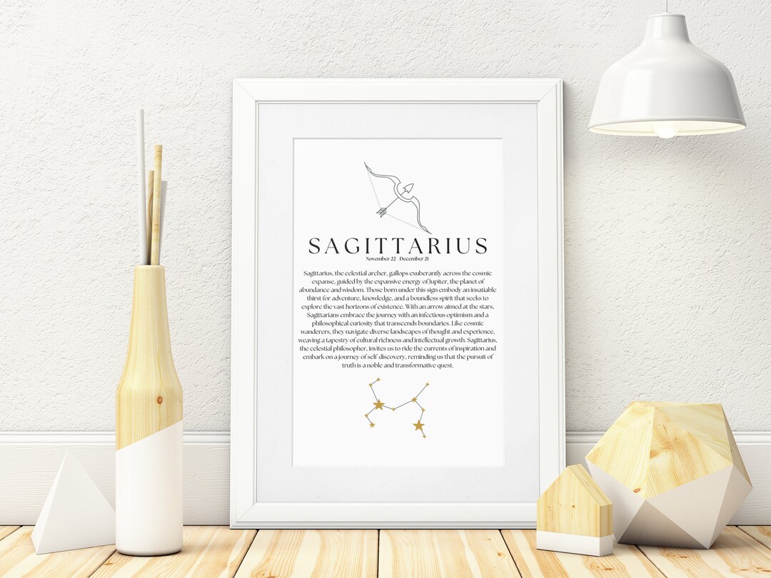 Sagittarius Poster, Zodiac Poster, Instant Download, Sagittarius Quotes ...