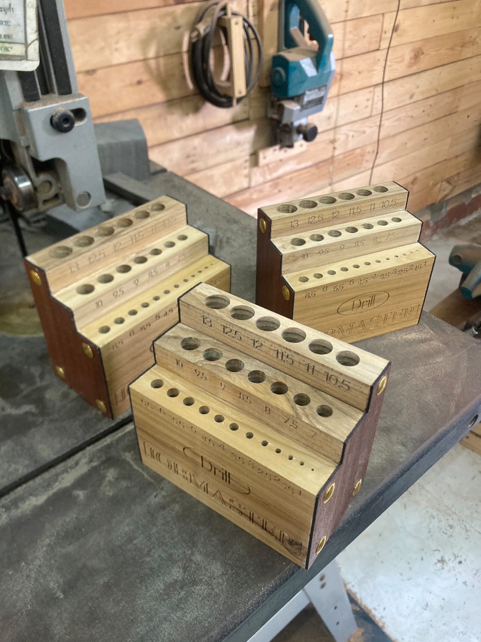 Wooden Box for Holding Drill Bits, JOBMASTER Brand, Can Hold Sizes From ...
