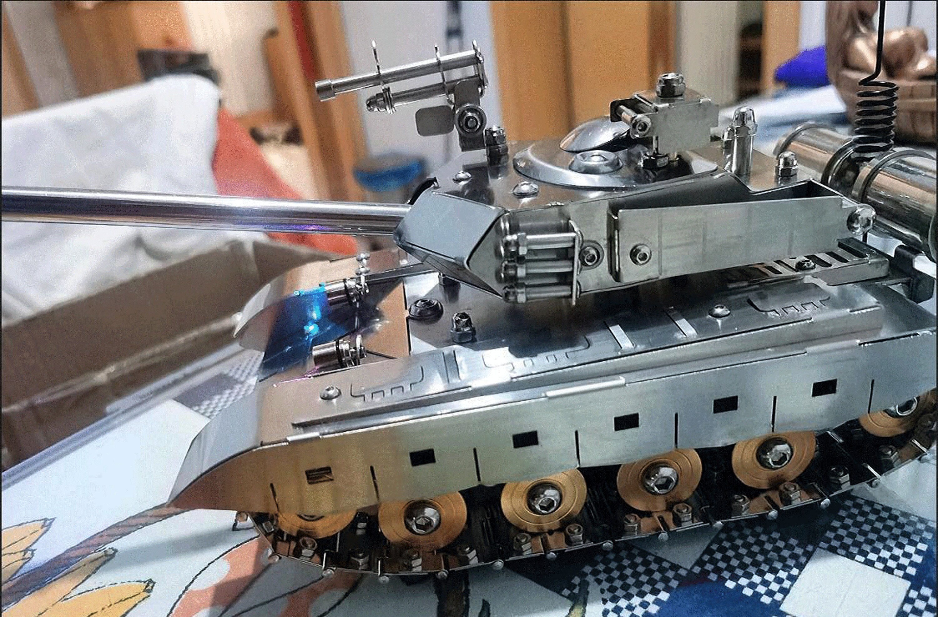 Stainless Steel Main Battle Tank Model Metal Toy Military Tank ...