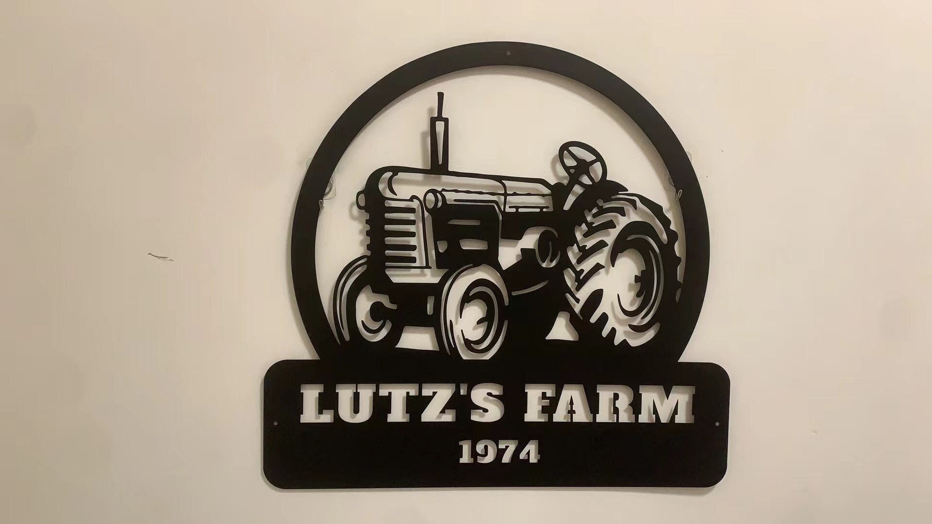 Custom Metal Tractor Sign: Personalized Farmhouse Wall Art, Rustic ...