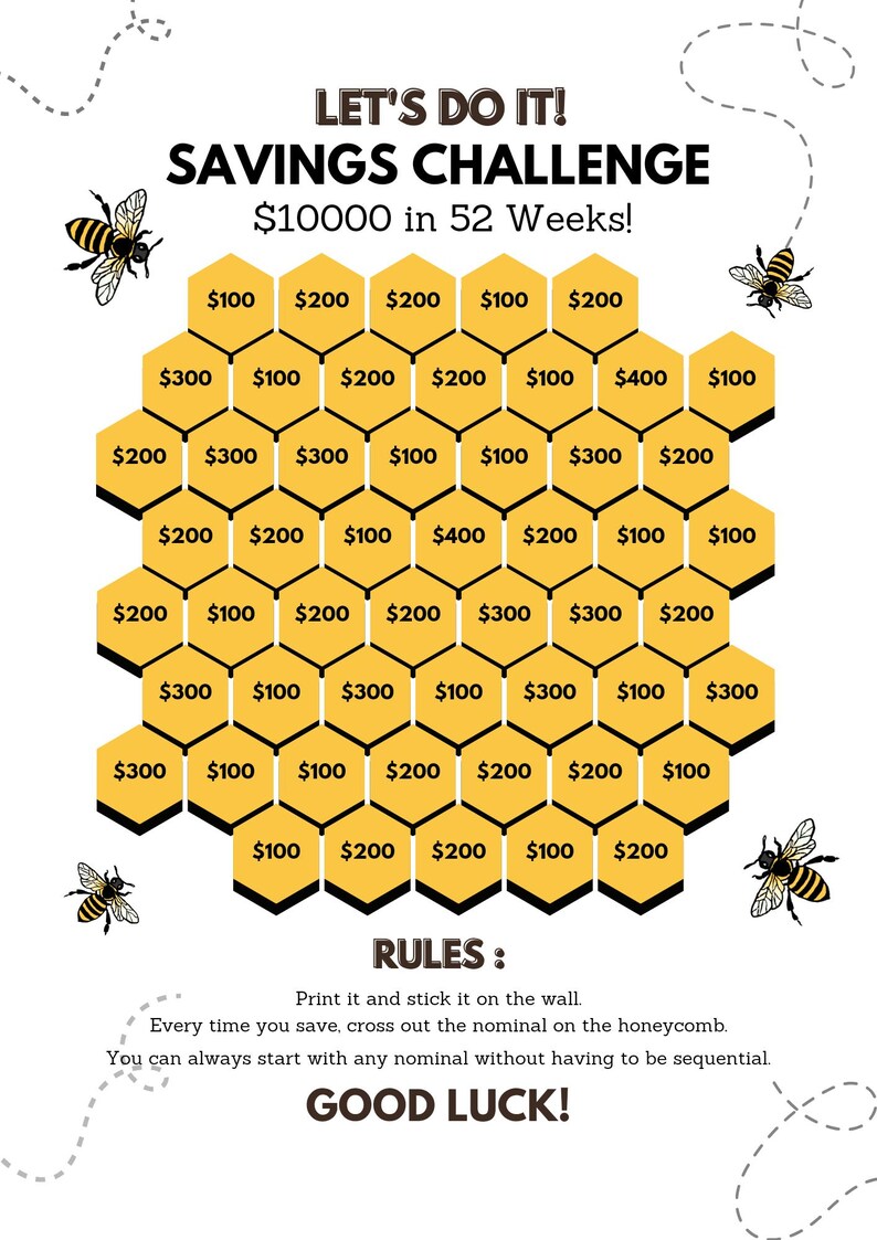 Savings Challenge - Etsy