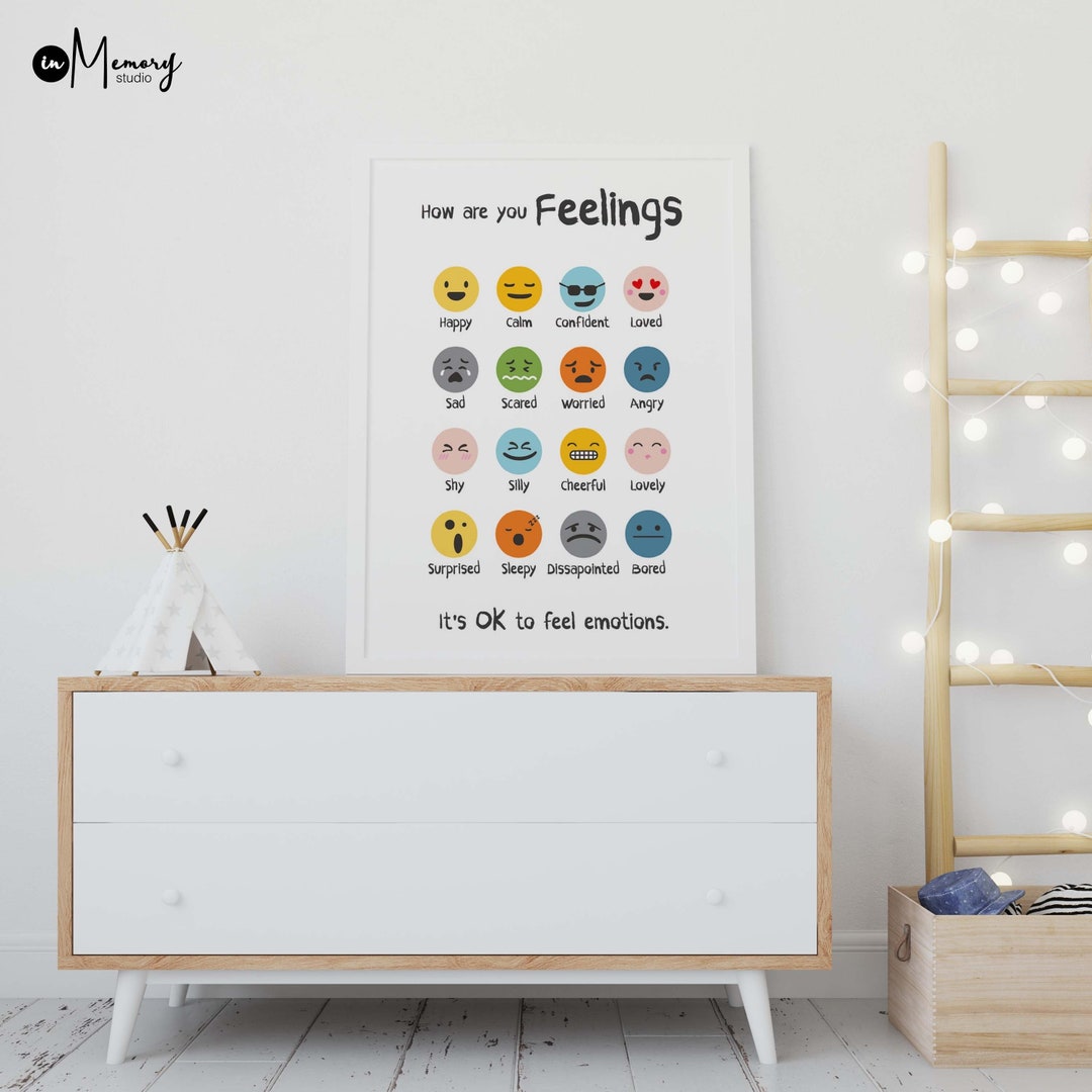 Feeling Emotions Colorful Poster for Kids A4 and A5 School Poster ...