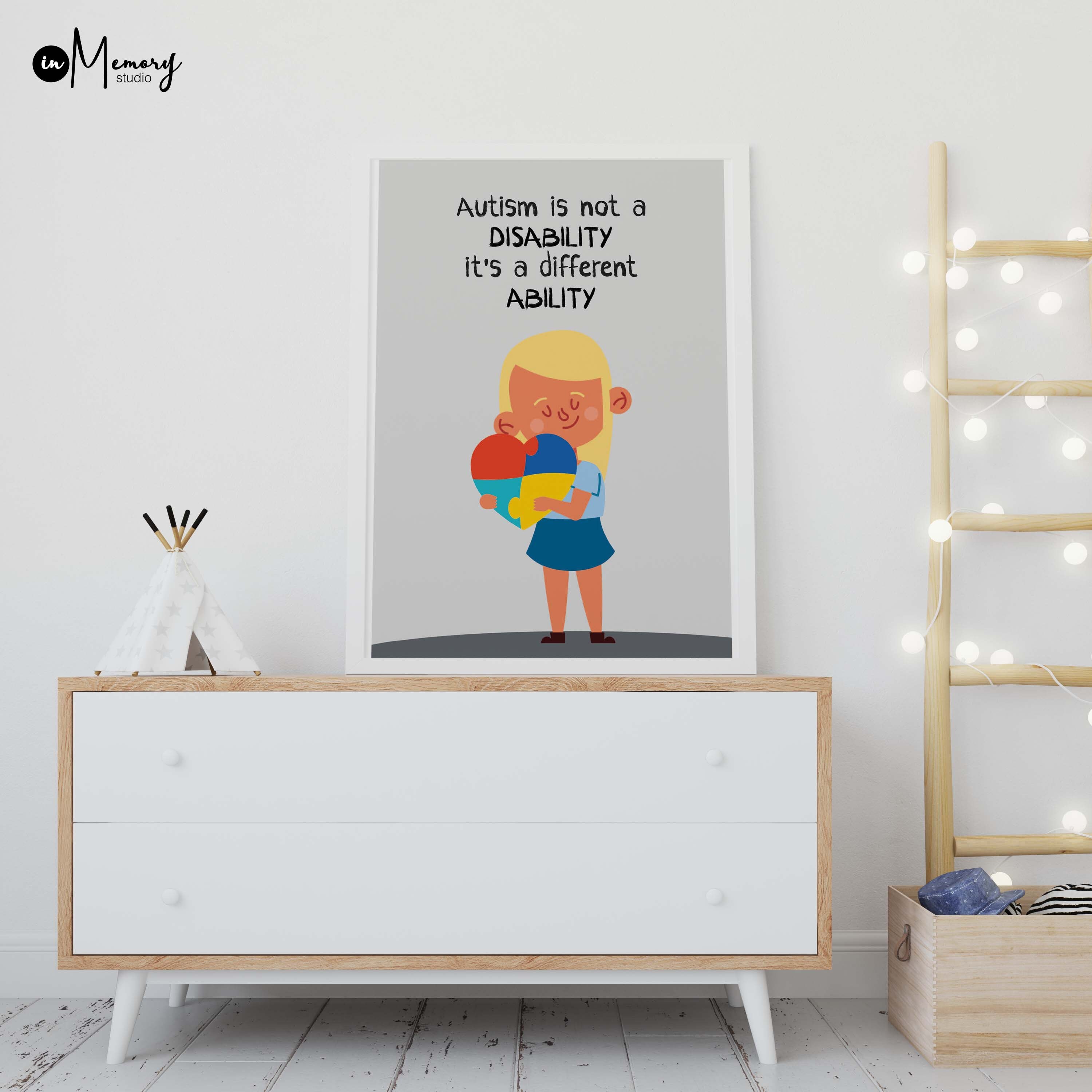 Autism Ability Girl Poster A4 and A5 School Poster Bedroom Poster Kids ...