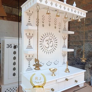 Wooden Temple for Home Pooja Mandir Handcrafted Pooja Mandir Beautiful ...