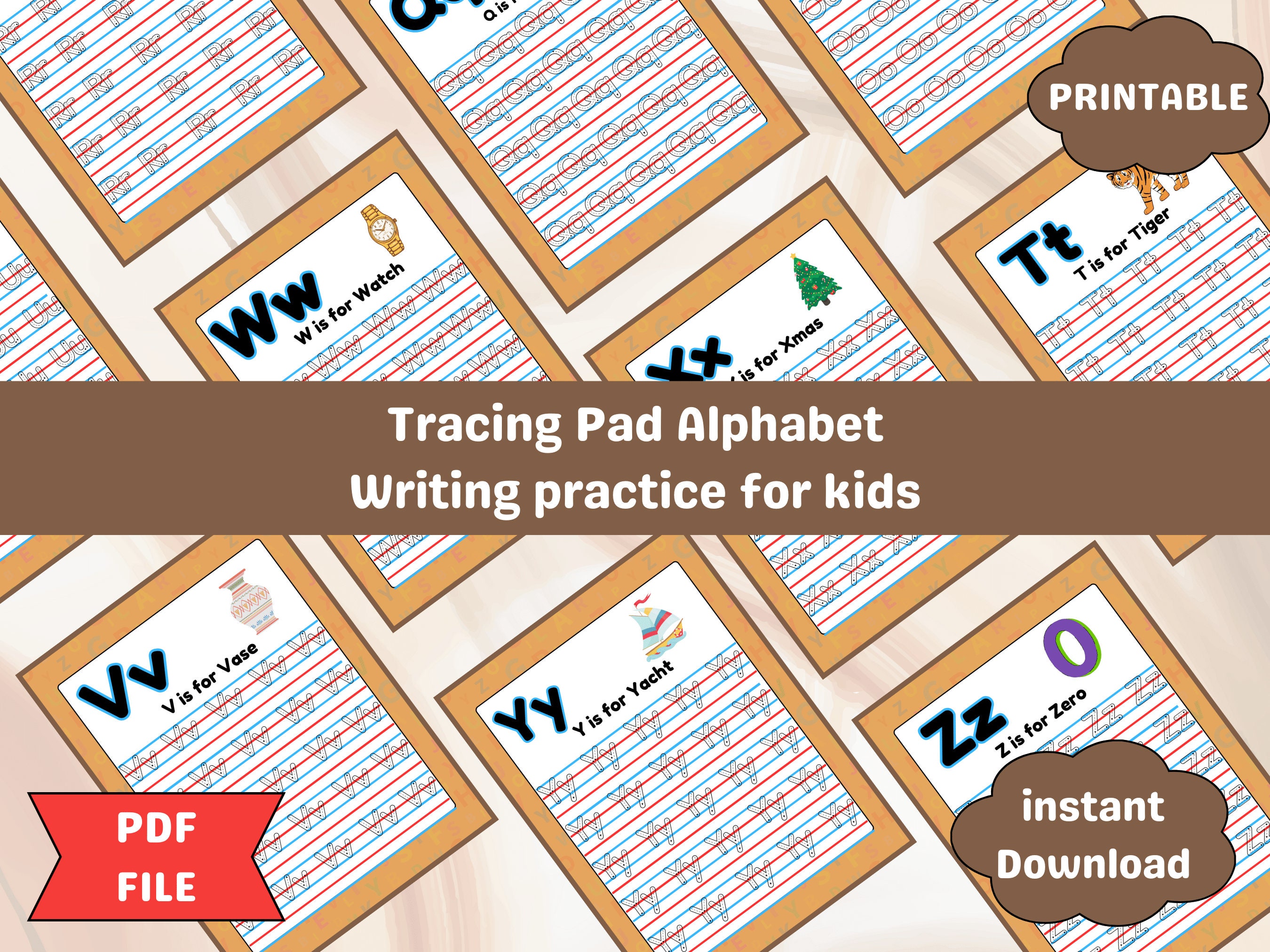 Tracing Pad Alphabet Letters: Uppercase Lowercase and Phonics Fun ...