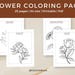 Flower Coloring Pages Printable Pdf File Instant Download - Etsy